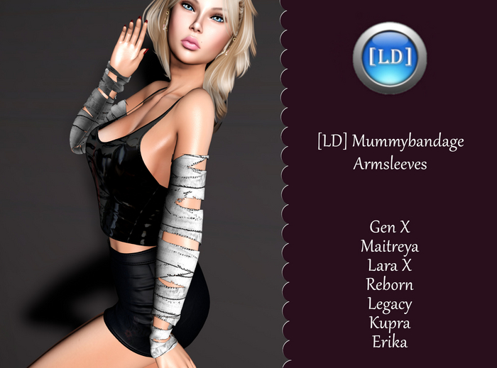Second Life Marketplace - [LD] Mummy Bandage Armsleeves